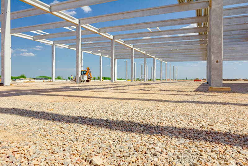 Concrete New Edifice Under Construction Stock Image - Image of casted ...