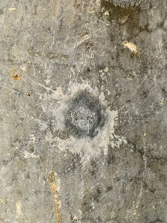 Concrete patch bullet hole stock image. Image of backgound - 305600633