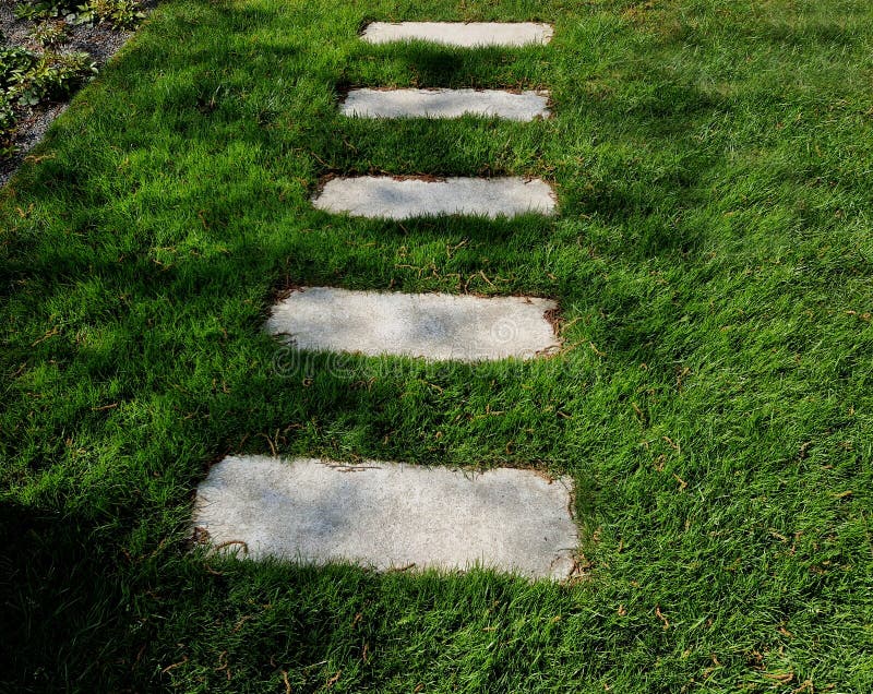 Concrete Path Lawn Pedal Rectangular Shape in Regular Grid Routed ...