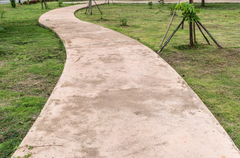 Concrete Pathway in garden stock photo. Image of pathway - 76247272