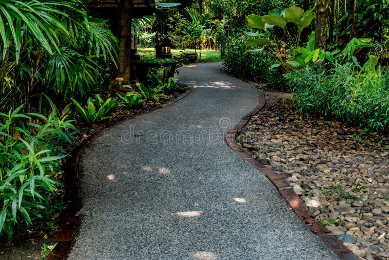 Concrete Pathway in the Park Stock Photo - Image of pathway, park: 92405360