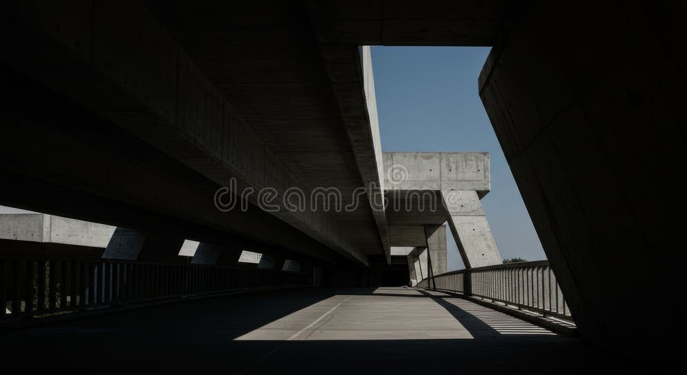 Concrete Pathway Underpass Modern Concrete Underpass Architecture ...