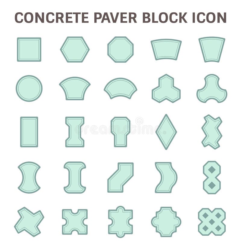 Paver block icon stock vector. Illustration of construction - 83571748