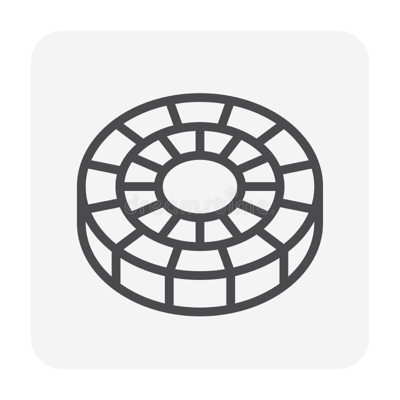 Paver block icon stock vector. Illustration of garden - 158894790