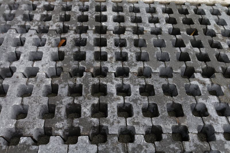 Concrete Paving Blocks O the Ground 3 Stock Image - Image of left ...