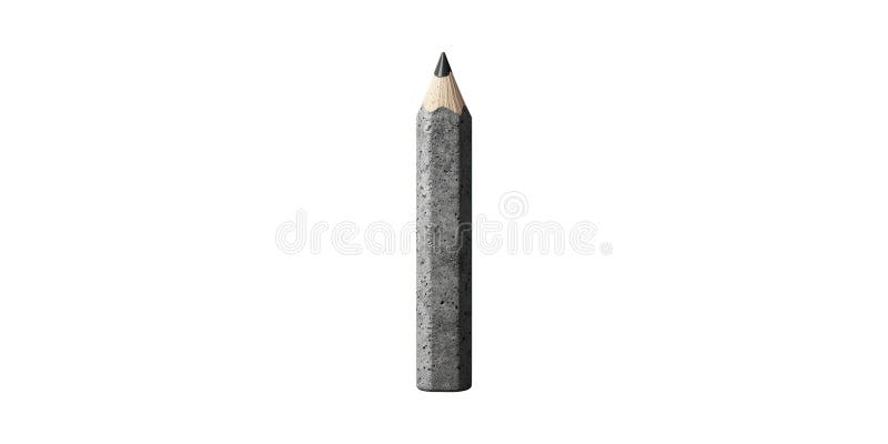 Concrete Pencil. Symbol of Strength and Creativity in Design Isolated ...