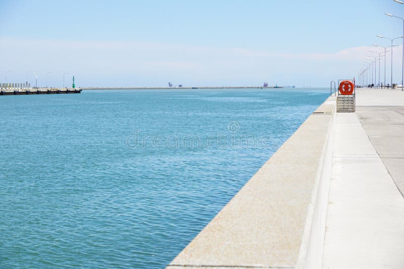 Concrete Pier Like Quay with Mooring Sides Stock Image - Image of dock ...