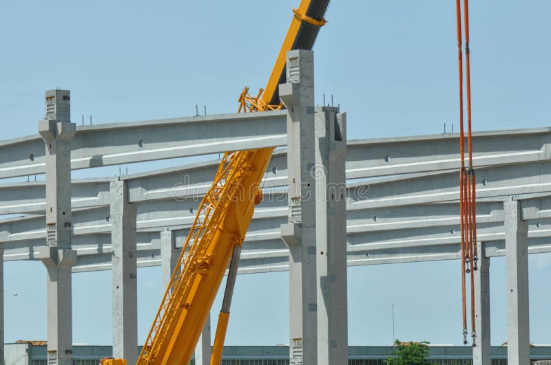 Concrete Pillar from Construction Site Stock Image - Image of site ...