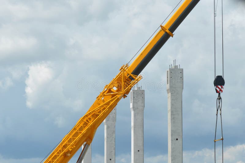 Concrete Pillar from Construction Site Stock Photo - Image of ...
