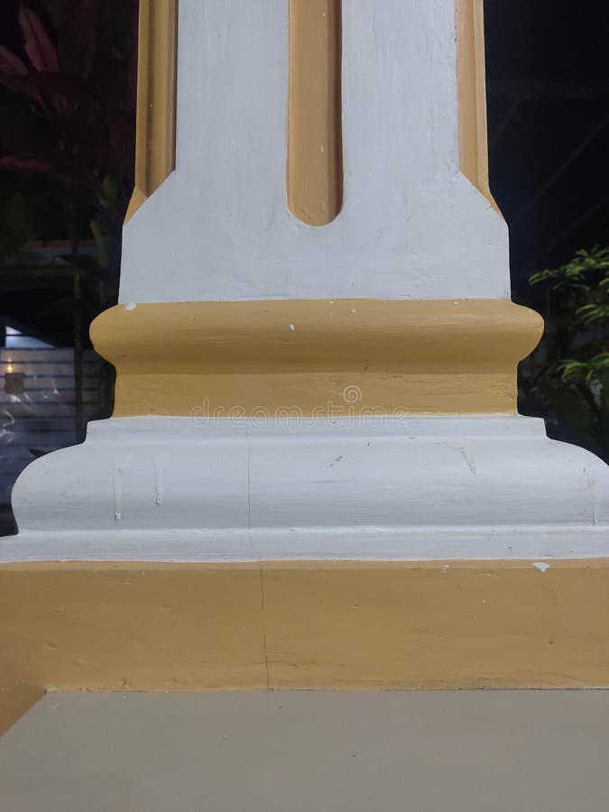 Concrete Pillar with Decorative Design Features Stock Photo - Image of ...