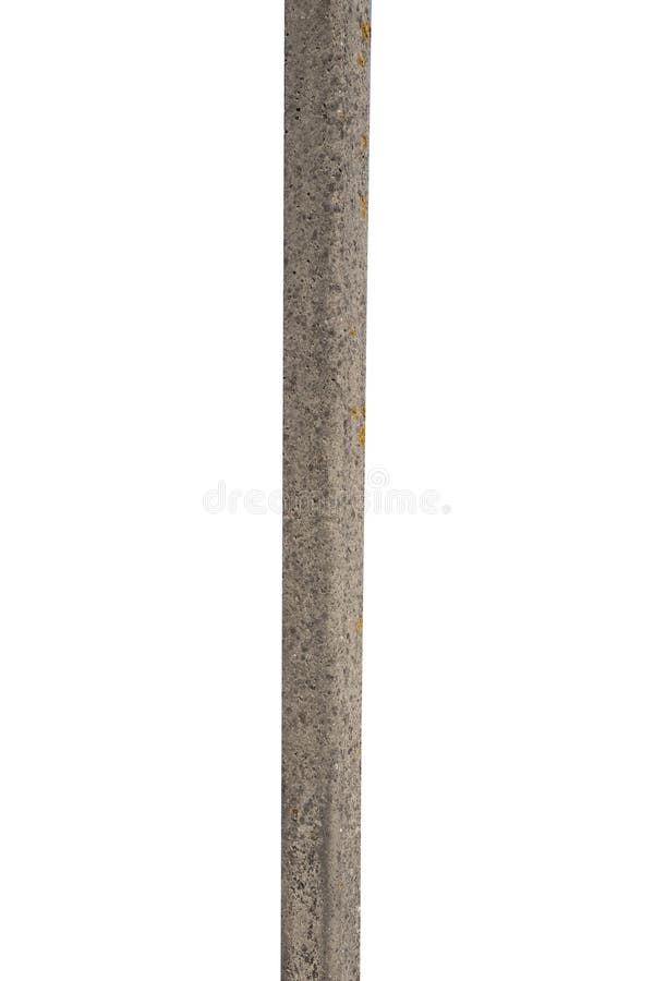 Concrete Pillar Isolated on a White Background Stock Image - Image of ...