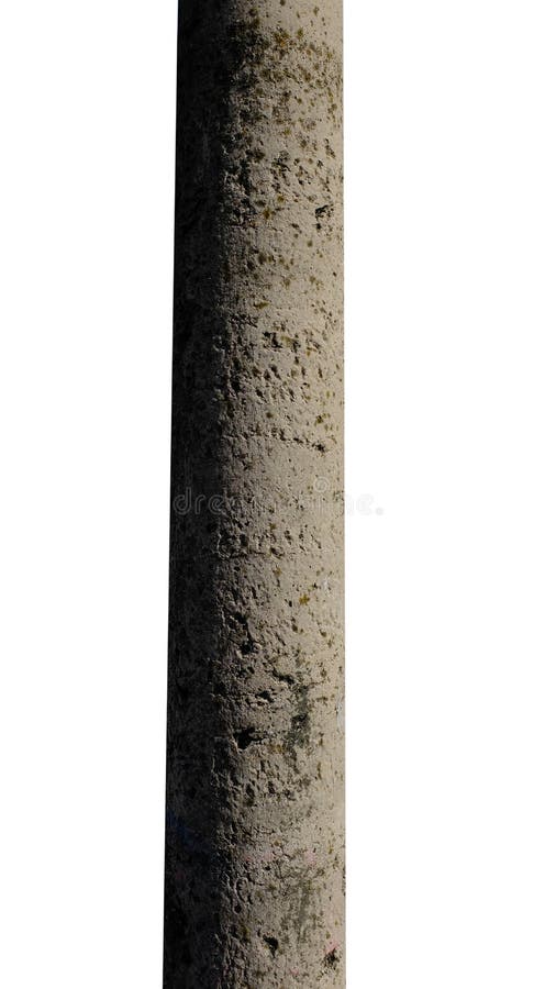 Concrete Pillar Isolated on a White Background. Template for Design ...