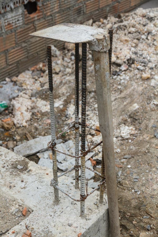 Concrete pillar stock photo. Image of corrosion, rusty - 42214526