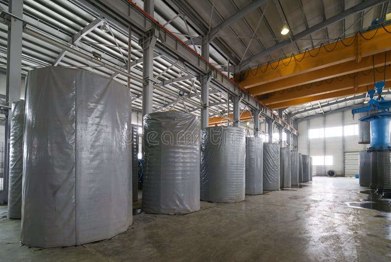 Concrete Pipe Factory Warehouse Stock Photo - Image of heavy, business ...