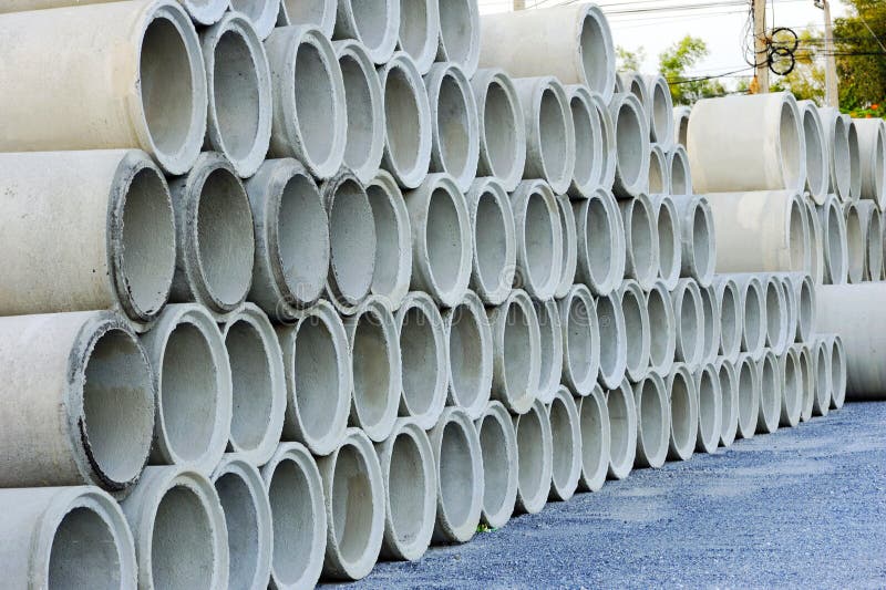 Concrete pipe stock image. Image of pipe, concrete, material - 168695561