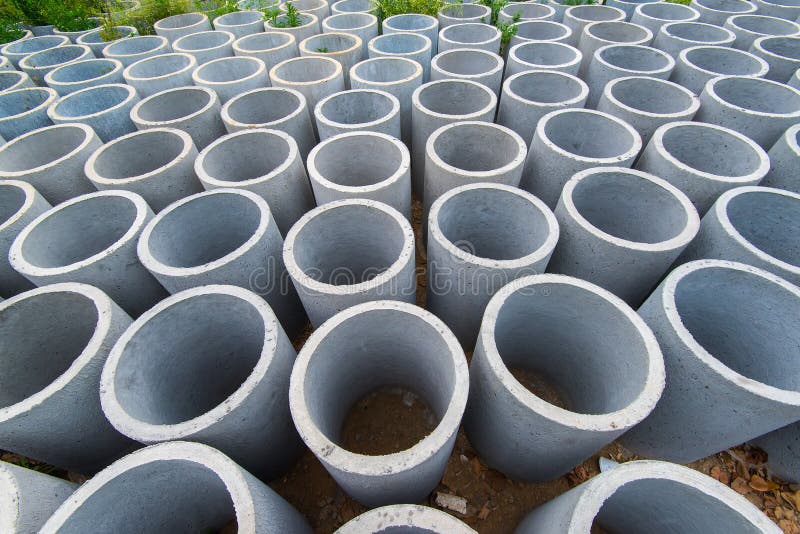 Concrete pipe stock image. Image of irrigation, cement - 74898029