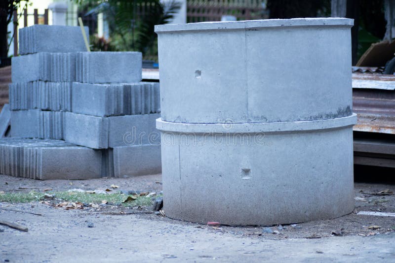 Concrete pipes stock image. Image of business, tunnel - 182899805