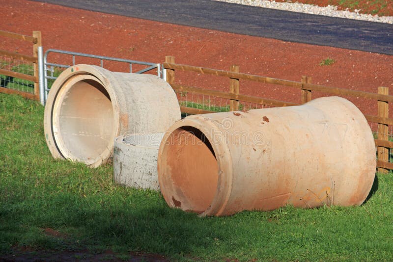 Concrete drainage channels stock image. Image of material - 41149827