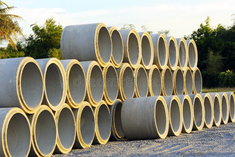 Concrete pipes stock image. Image of concrete, circle - 56898397