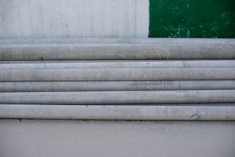 Concrete Pipes for Water Drainage, Building Materials Stock Image ...