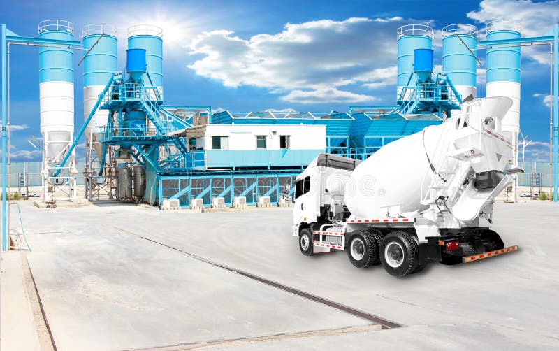 Concrete plant stock photo. Image of building, storage - 19158756