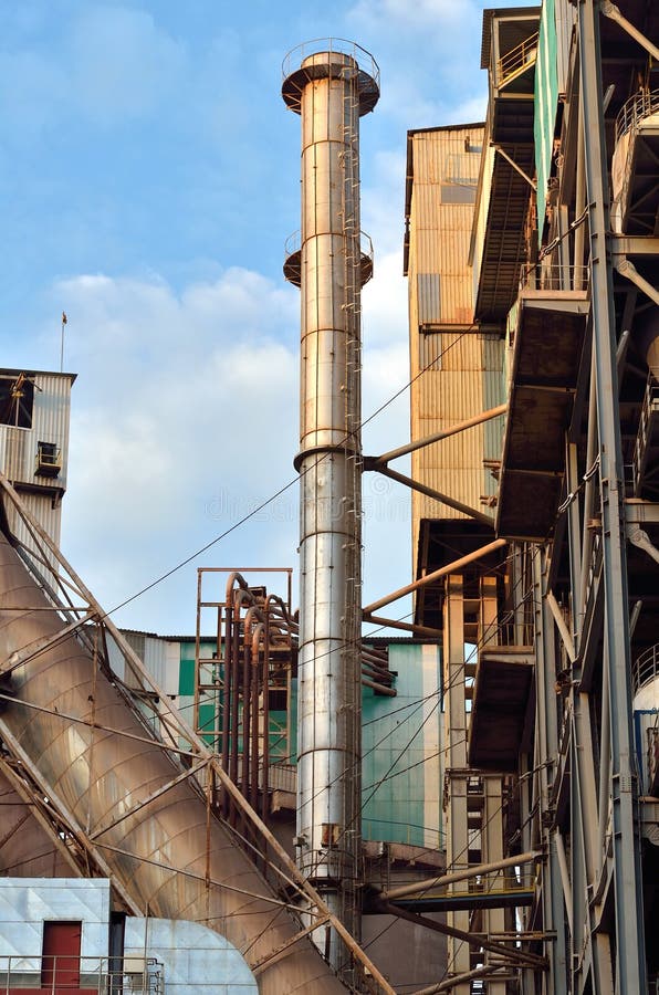 Industrial Exhausting Chimney Stock Photo - Image of factory, deposit ...