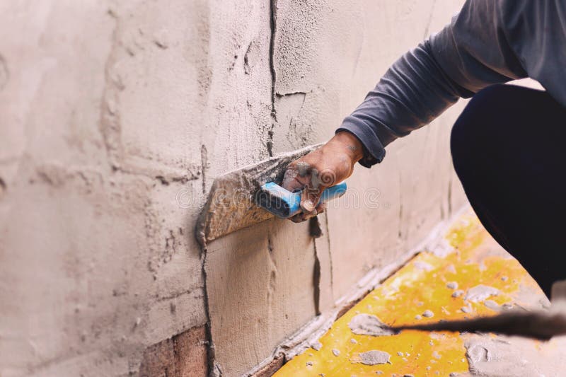 Concrete Plasterers To Create Industrial Workers Background Walls with ...