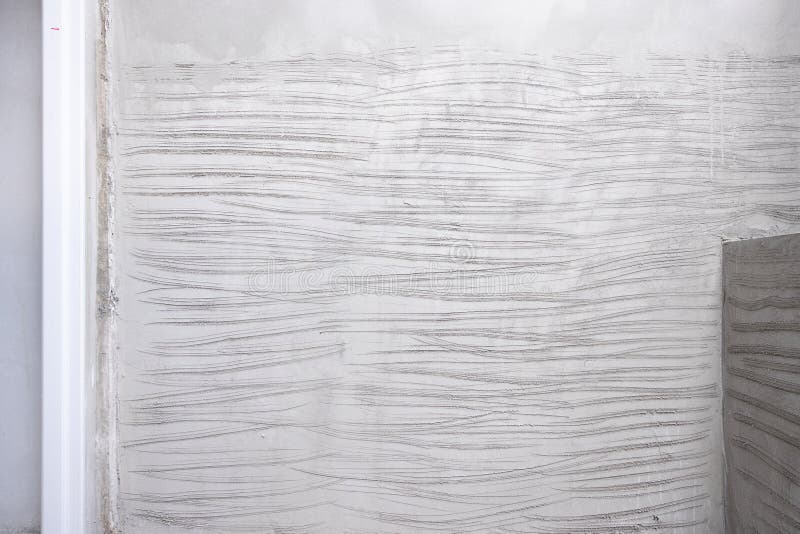 Concrete Plastering Wall and Scrate Surface To Prepare for Tile ...