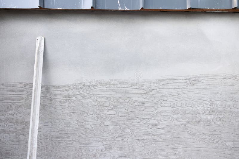 Concrete Plastering Wall and Scrate Surface To Prepare for Tile ...