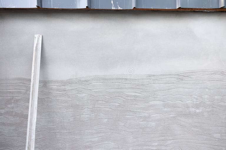 Concrete Plastering Wall and Scrate Surface To Prepare for Tile ...