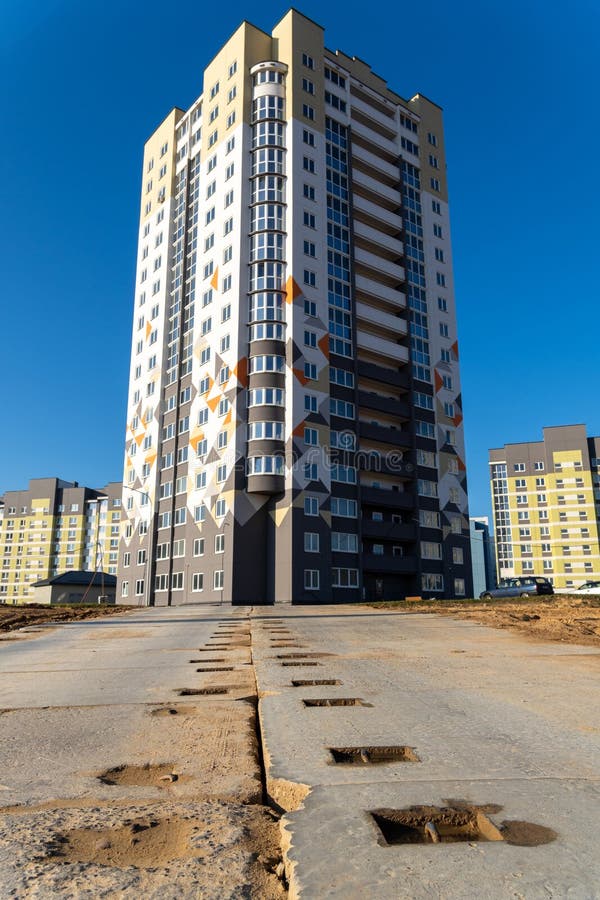 Concrete Plate for Temporary Road Stock Photo - Image of slab, group ...