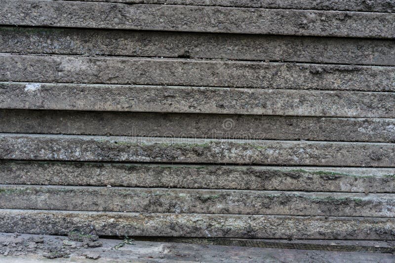 Concrete Plates for Construction Front View Stock Photo - Image of ...