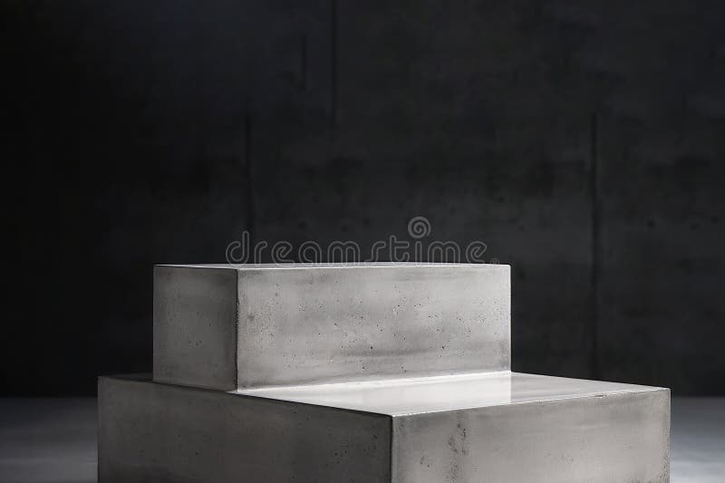 A Concrete Podium with a Rectangular Base. Generative AI Stock Photo ...