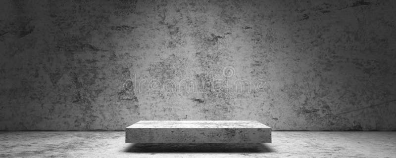 Concrete Podium for Your Product Presentation Empty Industrial Cement ...