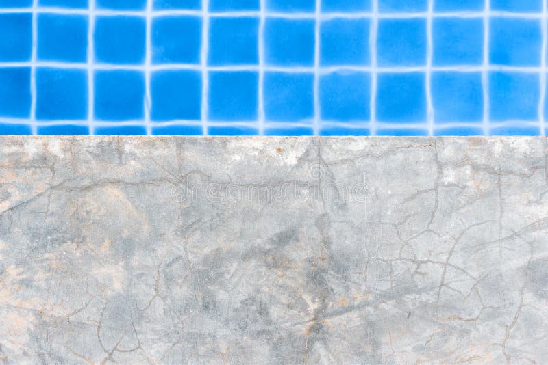 Concrete Pool Edge with Swimming Pool As Background. Stock Photo ...