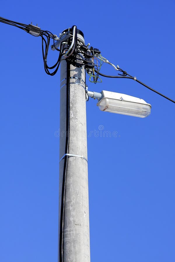 Concrete post with lamp stock photo. Image of post, detail - 23368004