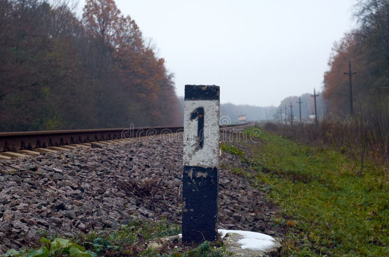 Concrete Post with a Number Stock Image - Image of sign, rambling ...