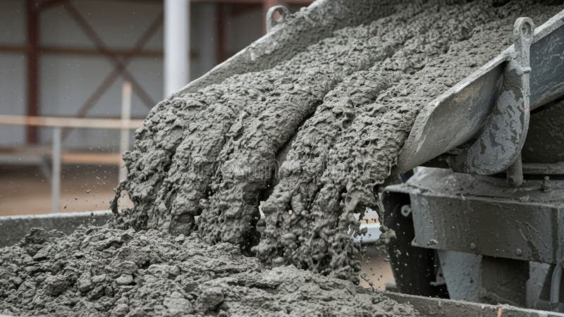 Concrete Pour in Progress stock illustration. Illustration of building ...