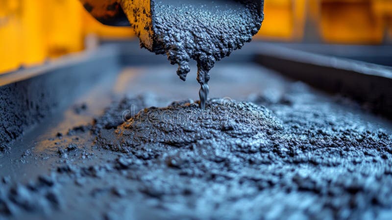 Concrete Pouring Process during Construction Activity at a Building ...