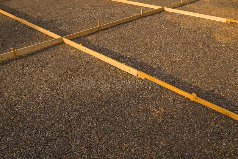 Concrete Pouring Wooden Form Formwork As Abstract Industrial Background ...