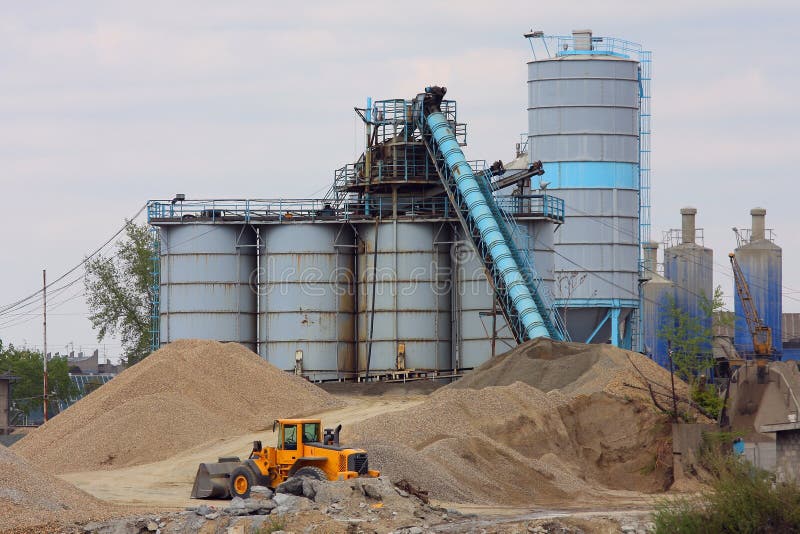Small Cement Factory stock photo. Image of heap, conveyor - 23185378