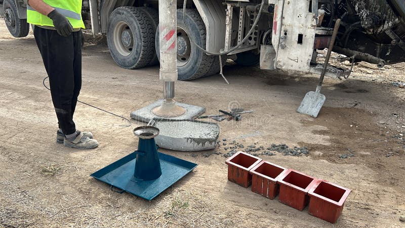 Concrete Production, Concrete Quality Sample Purchase, Slump Experiment ...