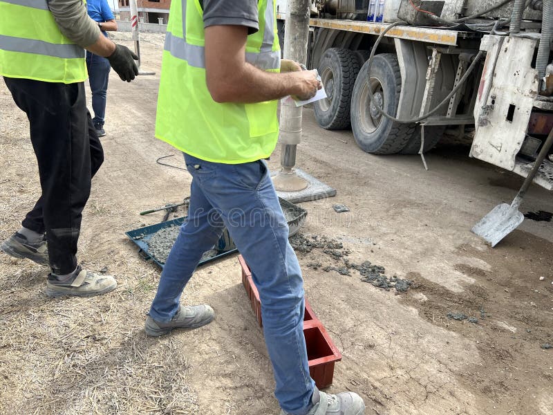 Concrete Production, Concrete Quality Sample Purchase, Slump Experiment ...