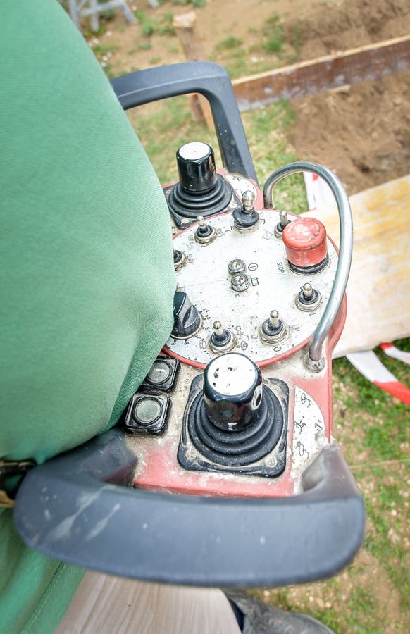 Concrete Pump Operator with Remote Control for Boom Pump Truck a Stock ...