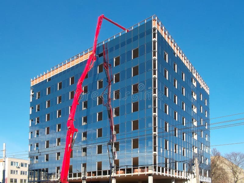 Concrete pump working stock photo. Image of business - 49059980