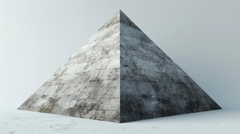 Concrete Pyramid Abstract Architecture Design Stock Illustration ...
