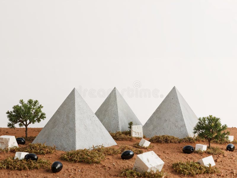 Concrete Pyramids and Spheres in Abstract Landscape a Study in Form and ...