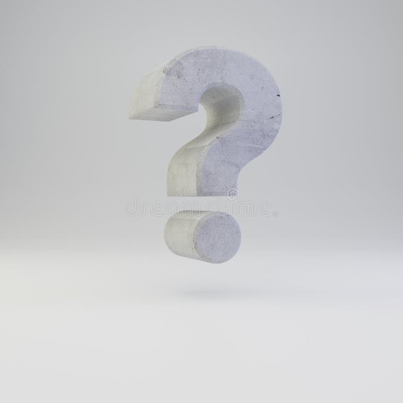 Concrete question symbol stock illustration. Illustration of ...