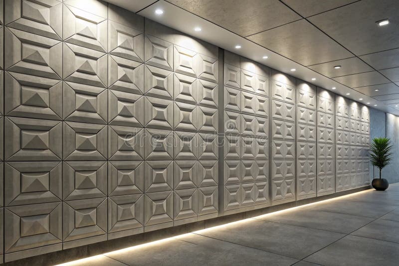 Concrete, Rectangular Wall Background with Tiles. Polished, Tile ...