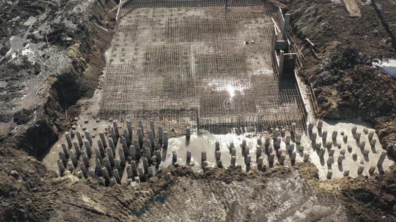 Construction of Concrete Reinforcement Stock Photo - Image of material ...